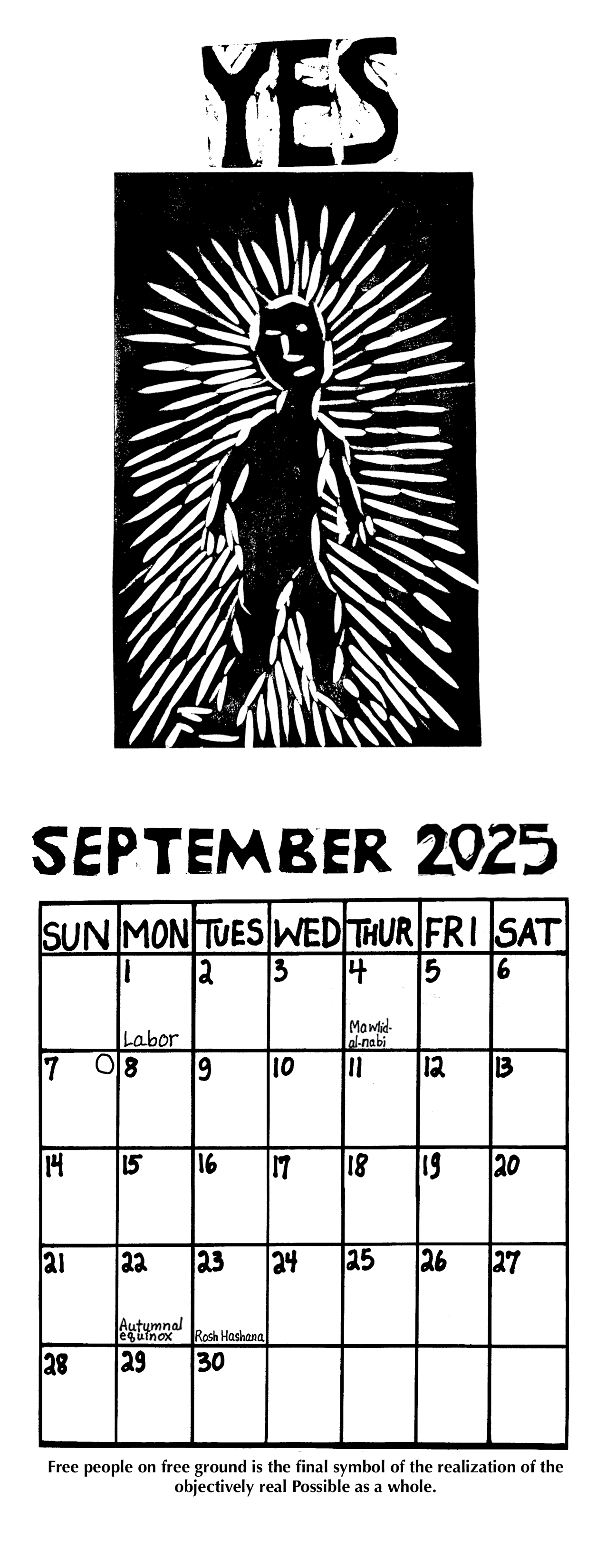 2025 Calendar The Principle of Hope – Bread + Puppet Press
