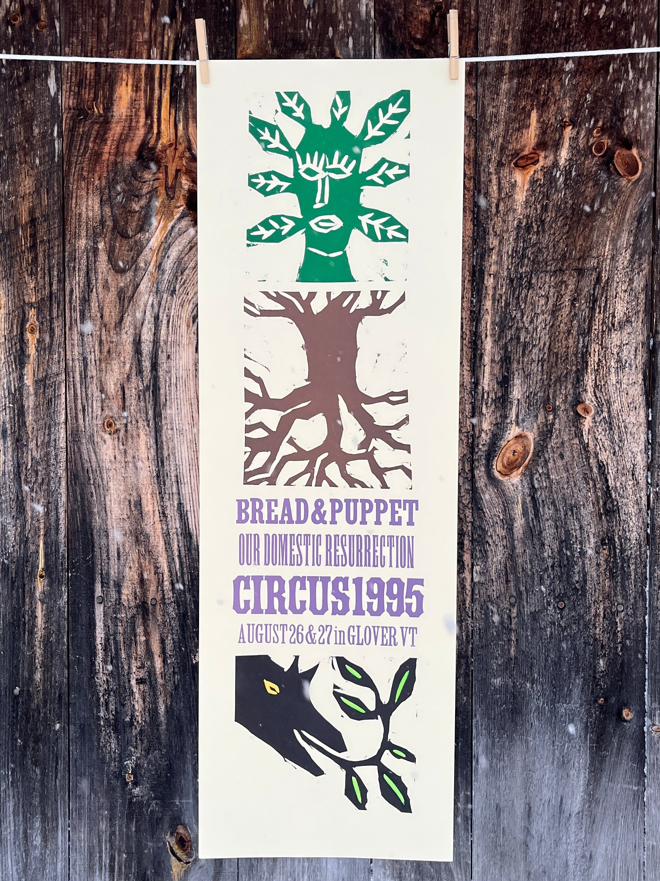 1995 Circus Poster - Vintage! – Bread + Puppet Press