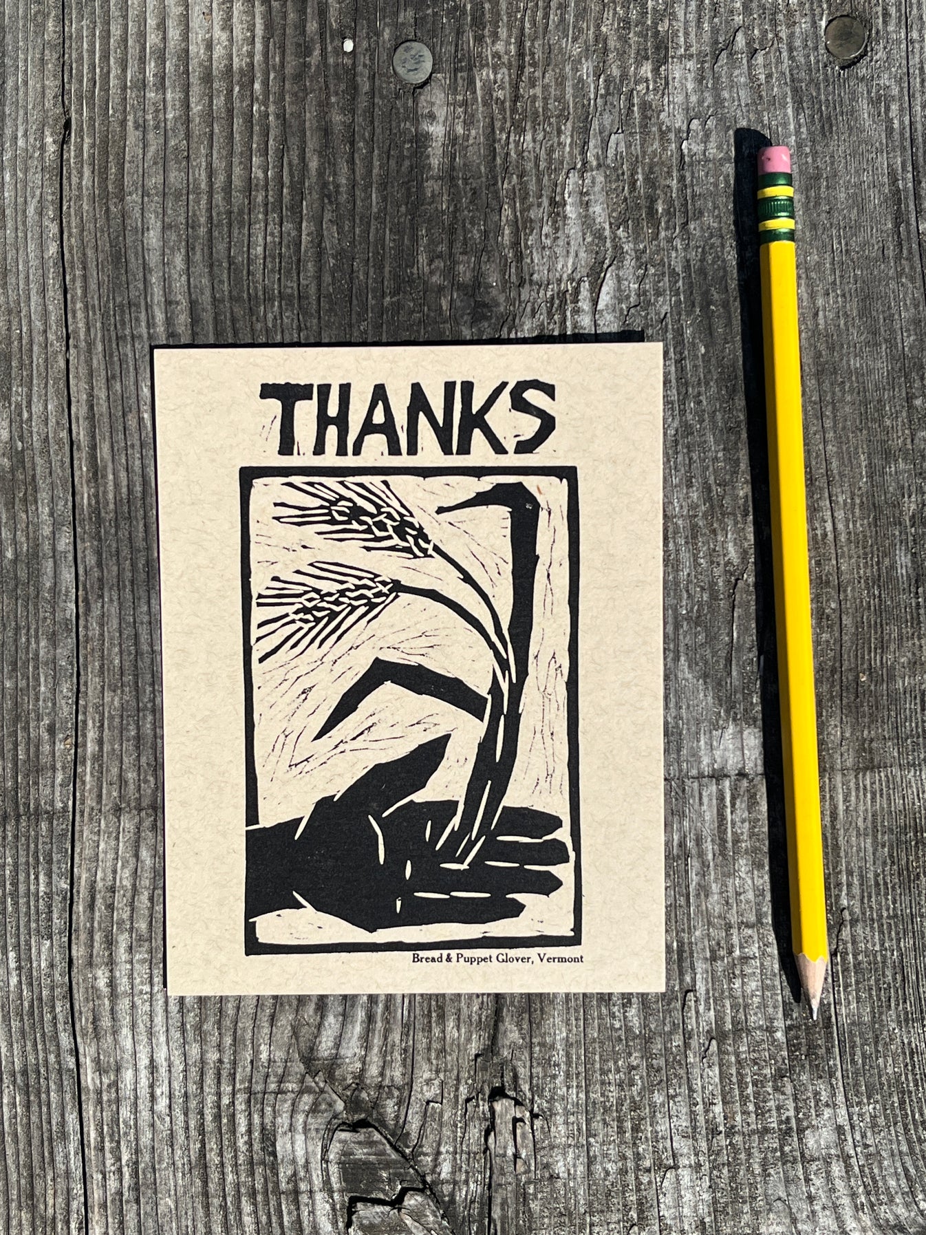 Grain Series: Thanks (postcard) – Bread + Puppet Press