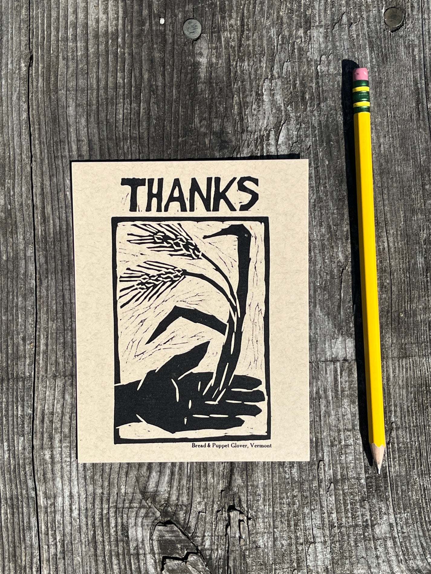 Grain Series: Thanks (postcard) – Bread + Puppet Press