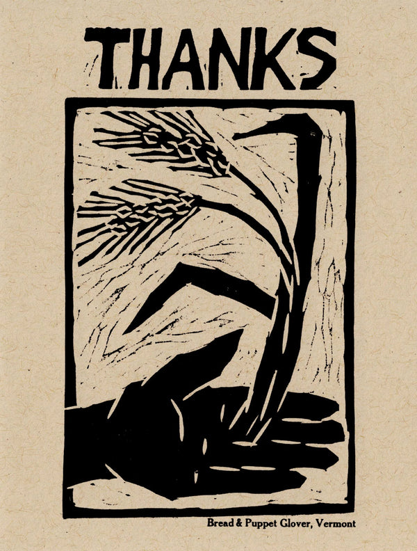 Thanks postcard – Bread + Puppet Press