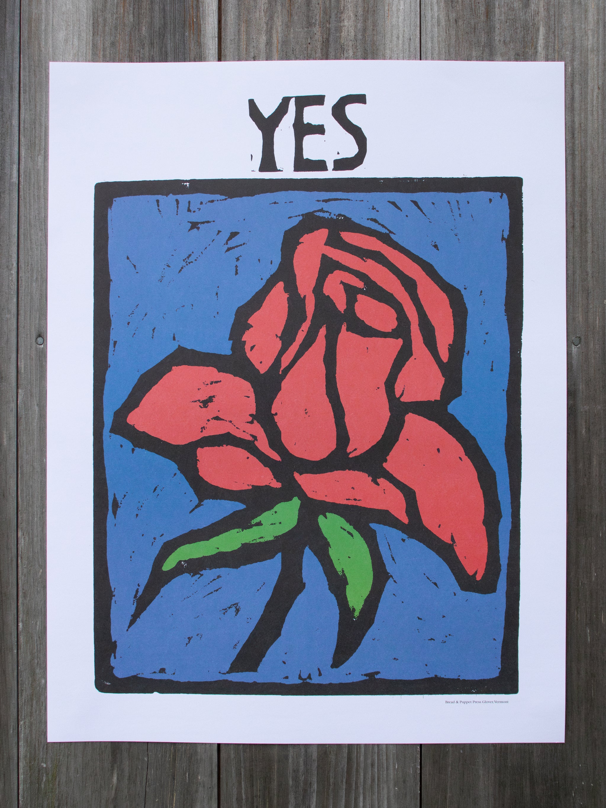 Yes Rose Offset Poster – Bread + Puppet Press